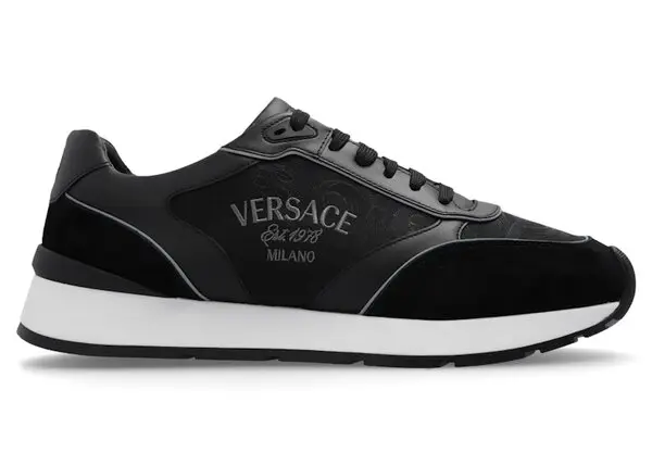 Versace Milano Lace-up Sneakers - Black