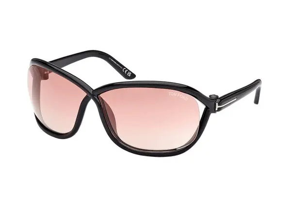 TOM FORD Fernanda Butterfly Sunglasses - Black/peach (ft1069s/01z