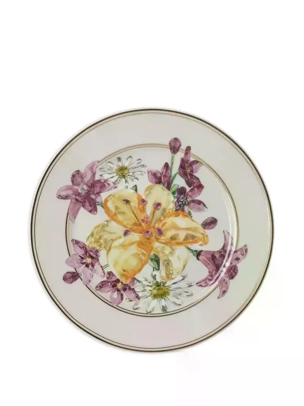 SWAROVSKI Floral-print Plate
