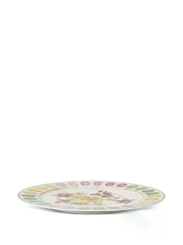 SWAROVSKI Floral-print Plate - Neutrals