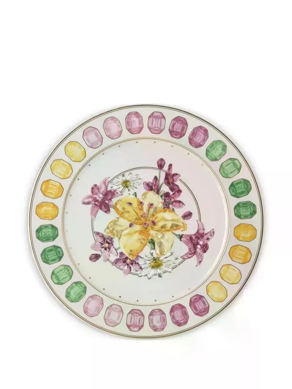 SWAROVSKI Floral-print Plate