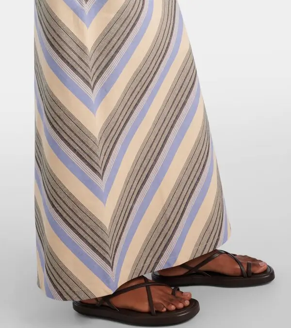 Faithfull The Brand Elise Cotton And Linen Maxi Skirt
