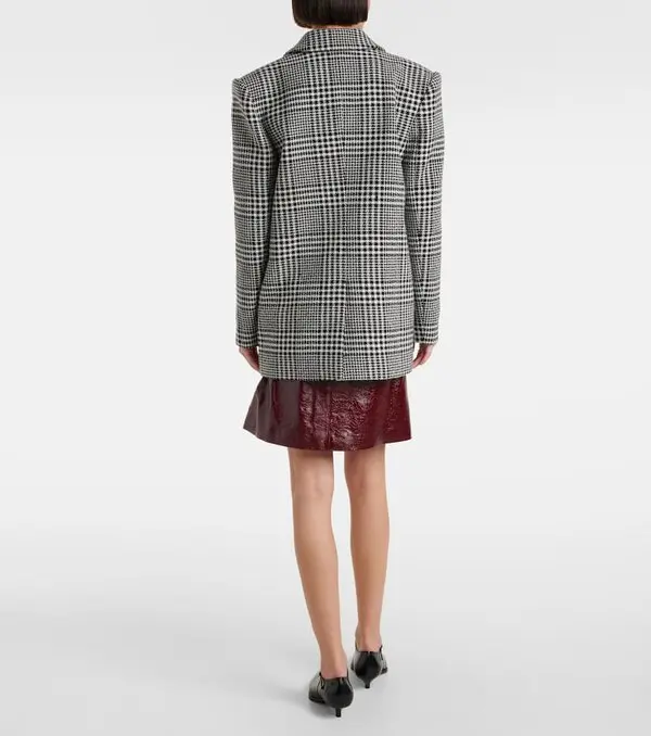 SELF-PORTRAIT Houndstooth Oversized Blazer