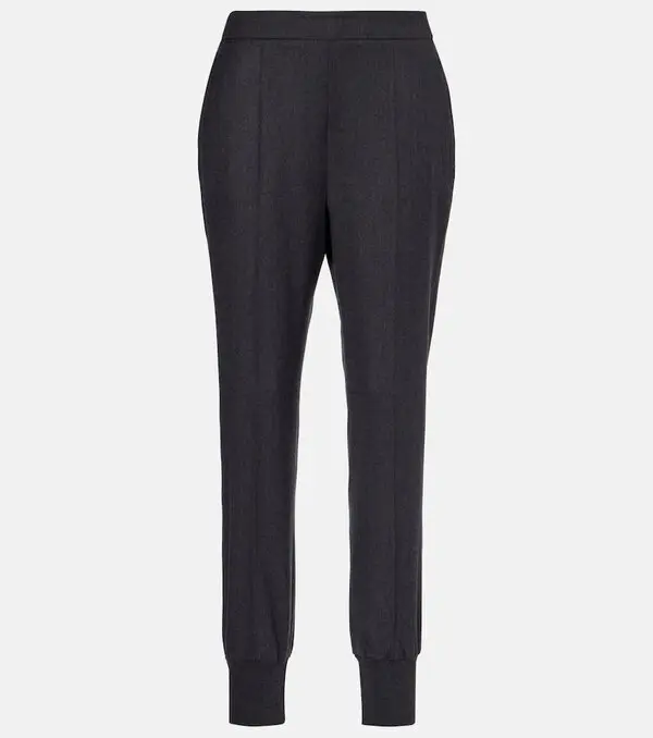 Stella McCartney Mid-rise Tapered Wool Sweatpants