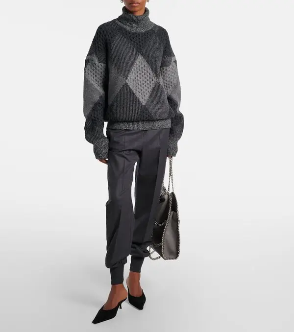 Stella McCartney Mid-rise Tapered Wool Sweatpants