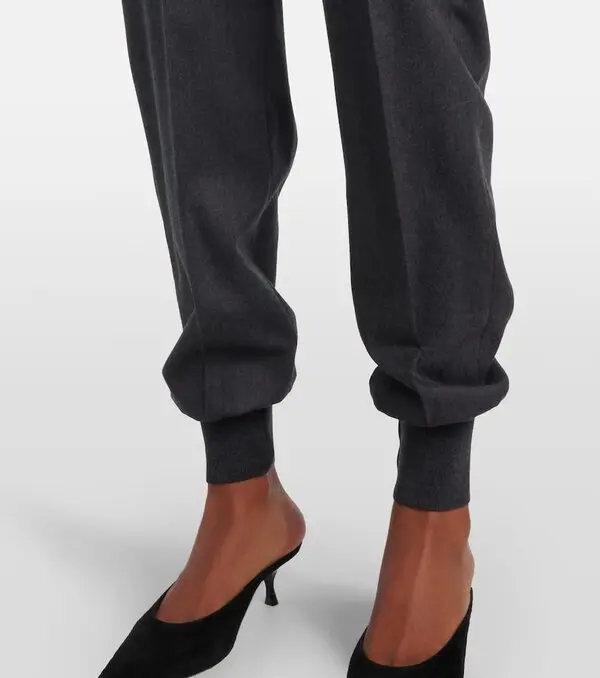Stella McCartney Mid-rise Tapered Wool Sweatpants