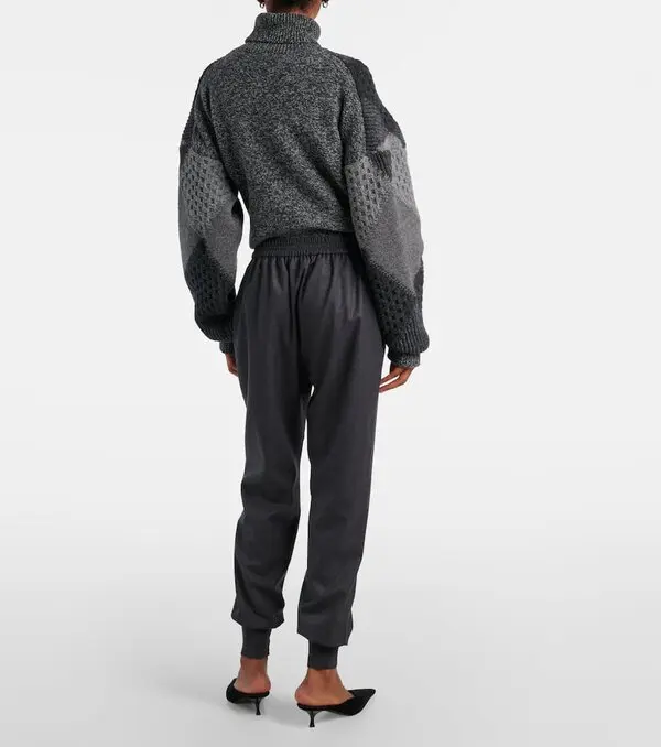 Stella McCartney Mid-rise Tapered Wool Sweatpants
