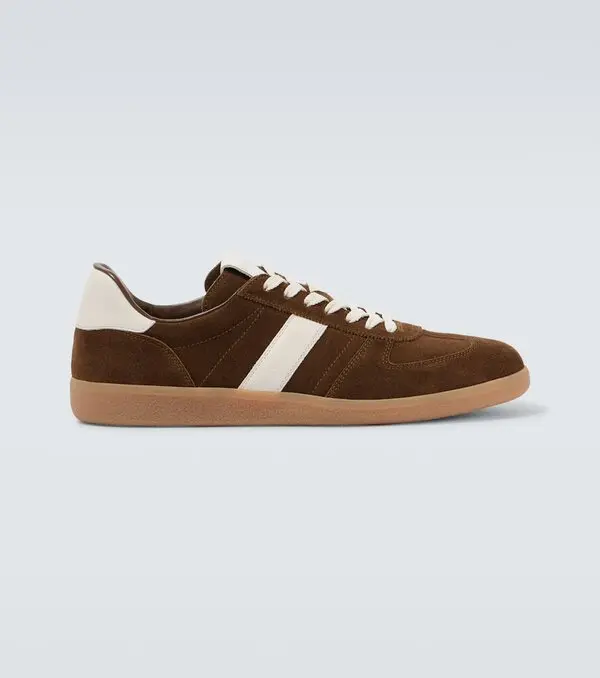 TOM FORD Archer Leather-trimmed Suede Sneakers