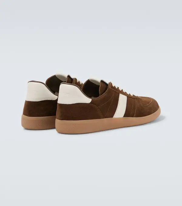 TOM FORD Archer Leather-trimmed Suede Sneakers