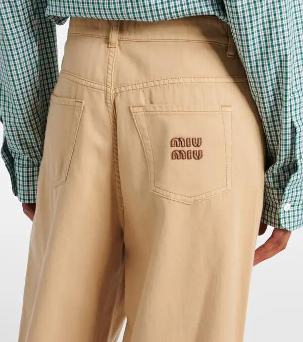 Miu Miu High-rise Wide-leg Jeans