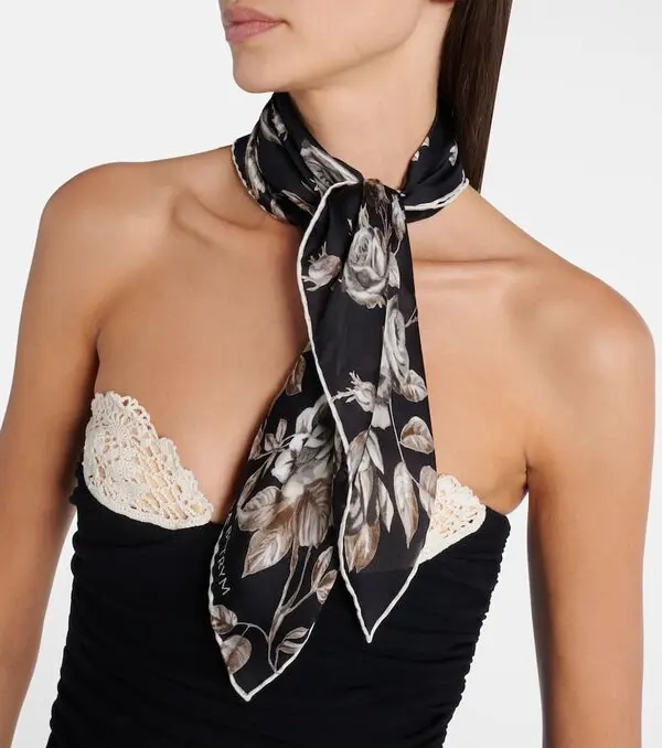 Magda Butrym Floral Silk Scarf