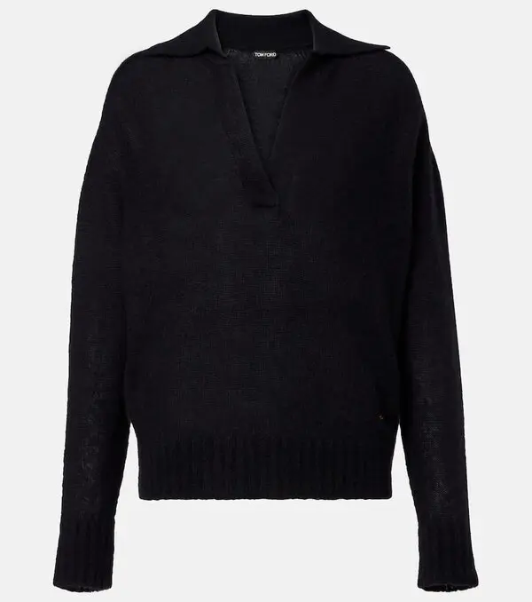 TOM FORD Cashmere And Silk Polo Sweater - Black
