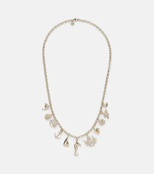 SYDNEY EVAN 14kt Yellow Diamond Charm Necklace - Gold