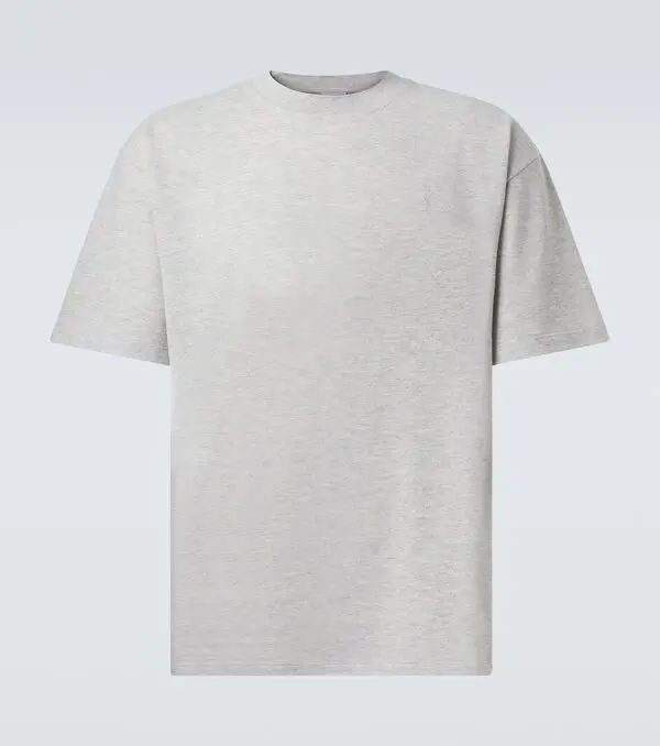 Saint Laurent Cassandre Cotton-blend T-shirt - Grey