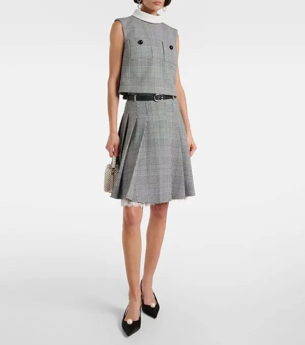 SELF-PORTRAIT Prince Of Wales Check Top