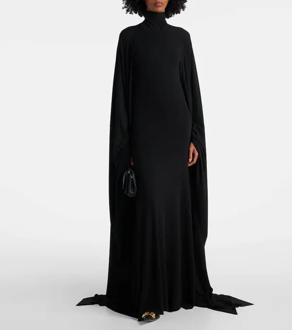 Balenciaga Caped Jersey Gown