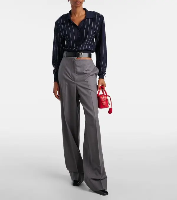 Stella McCartney Wool Flannel Straight Pants