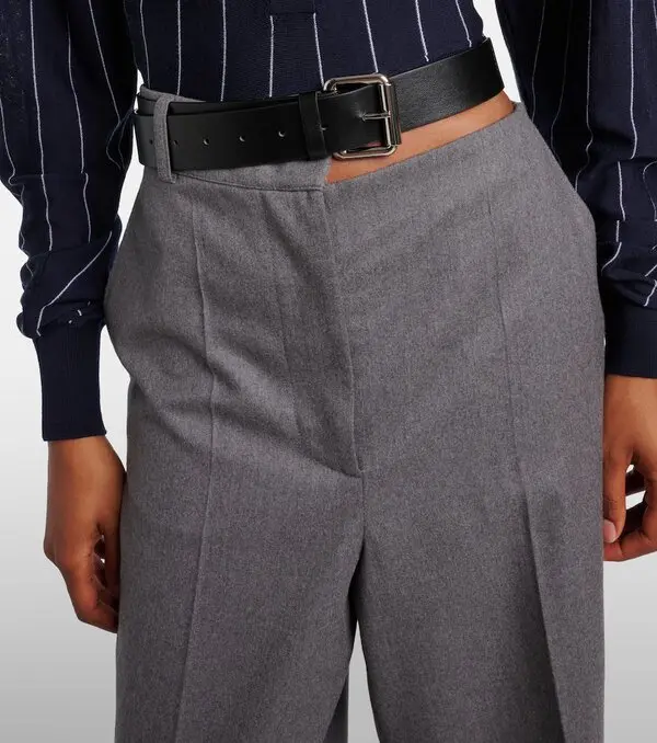 Stella McCartney Wool Flannel Straight Pants