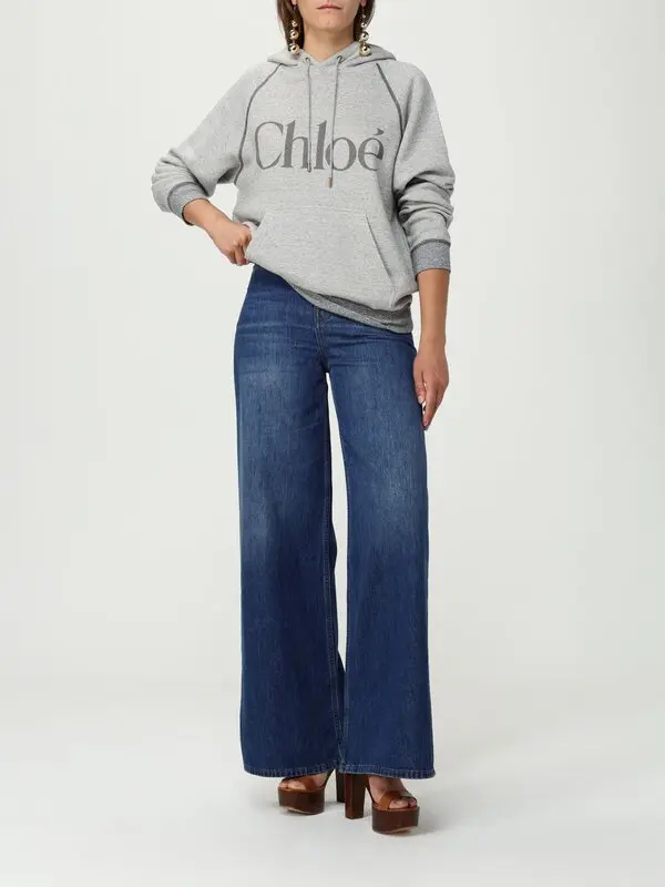 Chloé Logo Hoodie - Grey