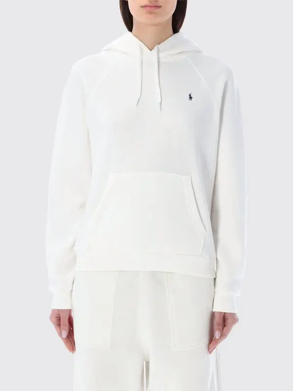Polo Ralph Lauren Embroidered Logo Hoodie - White