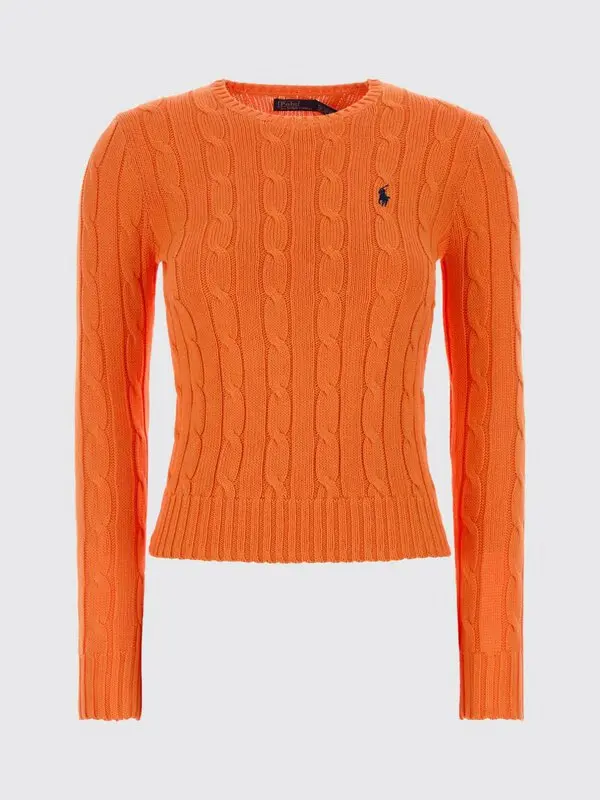 Polo Ralph Lauren Cable Knit Crewneck Sweater - Orange