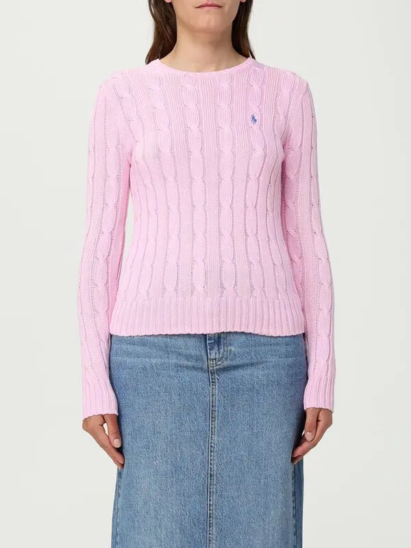Polo Ralph Lauren Cable Knit Crew Neck Sweater - Pink
