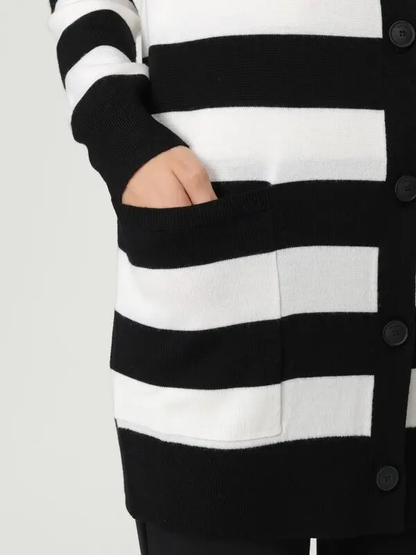 Max Mara Striped Sweater With Appliqué Detailing - White
