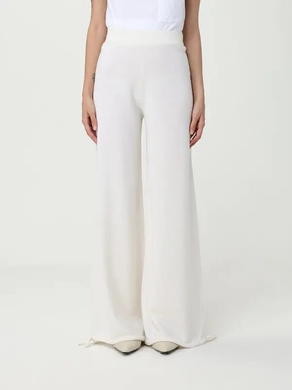Max Mara Textured Wide Leg Pants - White