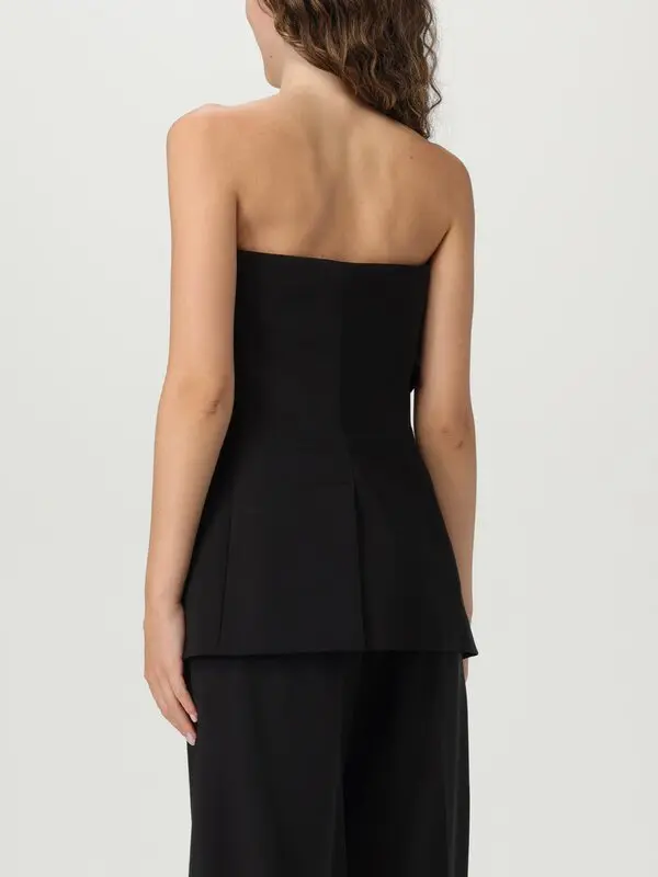 Max Mara Bow Detailed Strapless Top - Black
