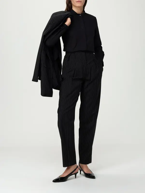 Max Mara Tailored Pinstriped Trousers - Black