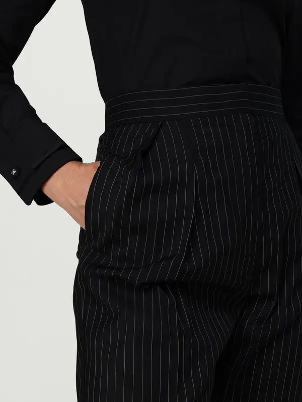 Max Mara Tailored Pinstriped Trousers - Black