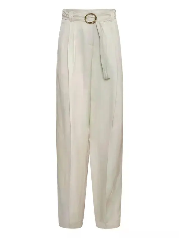 Marella Belted High-waist Wide-leg Trousers