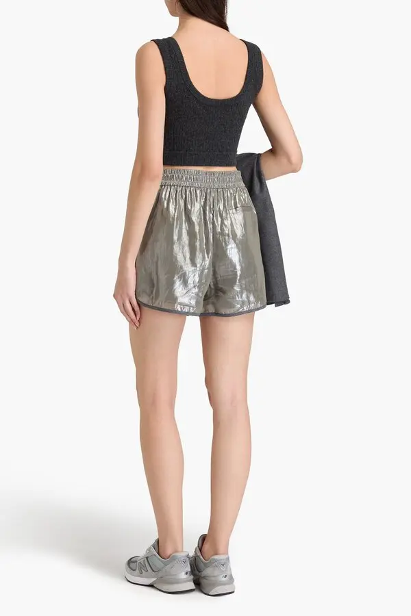 Brunello Cucinelli Metallic Cotton Shorts