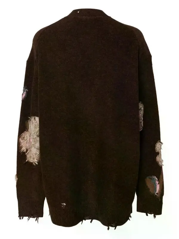 JNBY Floral Intarsia Knit Cardigan