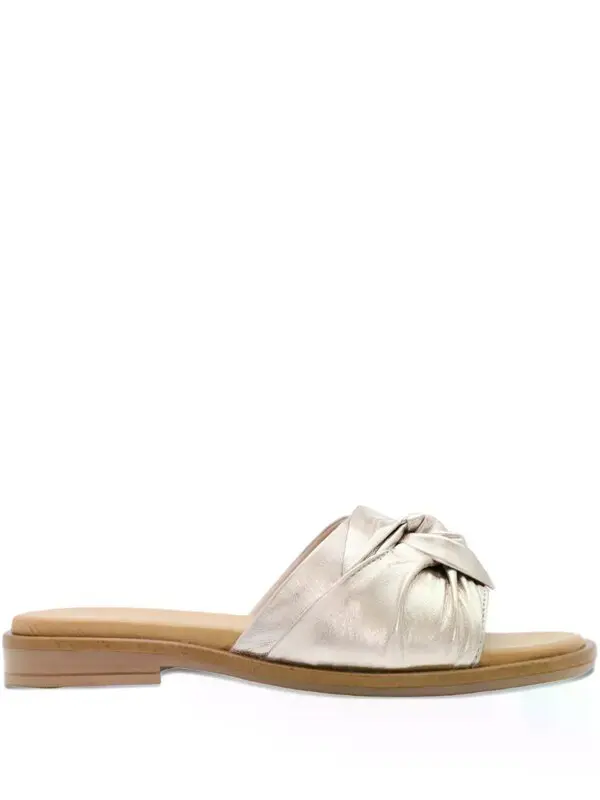 Ron White Knotted Leather Flat Sandals