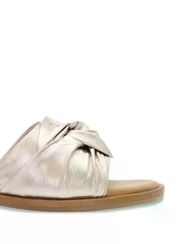 Ron White Knotted Leather Flat Sandals