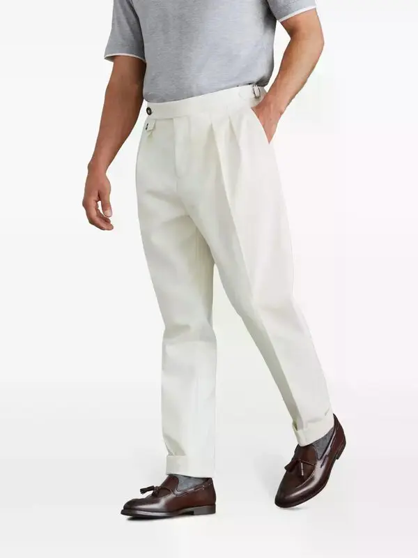 Brunello Cucinelli Pressed-crease Tapered Trousers