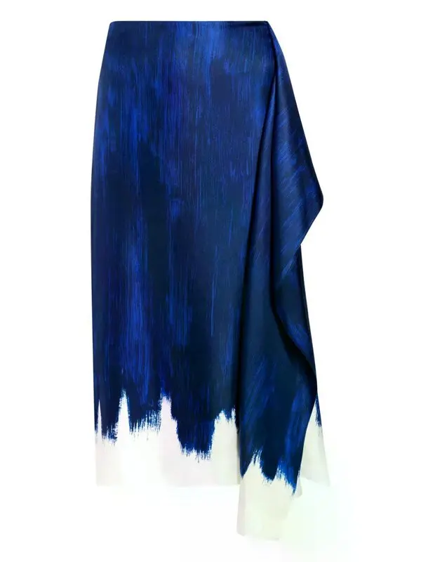 Proenza Schouler Silk Asymmetric Skirt - Blue