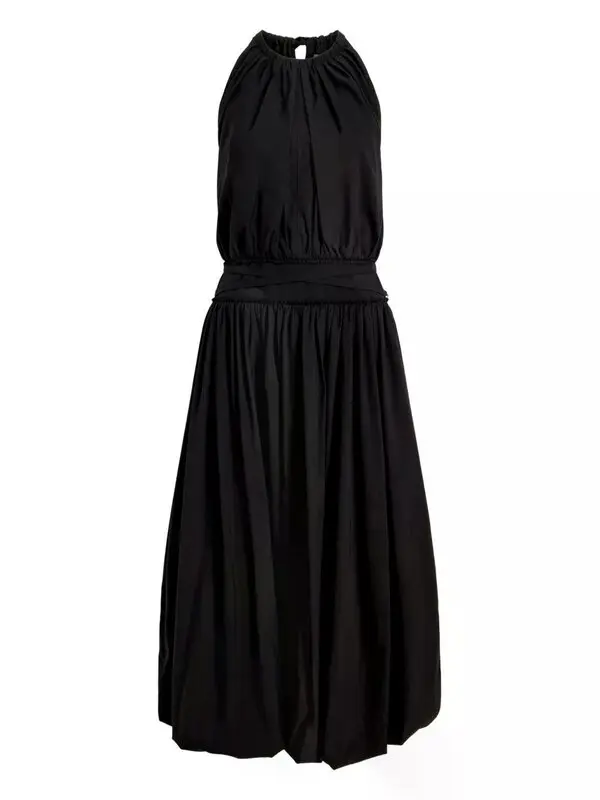 Proenza Schouler White Label Gathered Halterneck Dress - Black