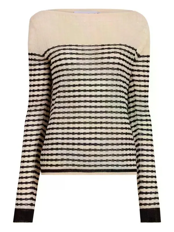 Proenza Schouler White Label Striped Knitted Top - Neutrals