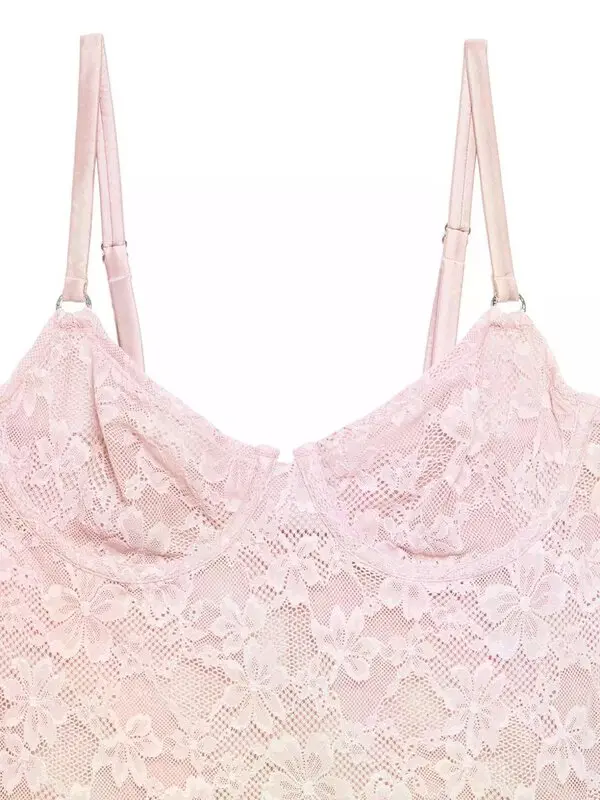 FLEUR DU MAL Le Stretch Lace Wireless Bodysuit