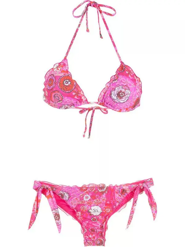 AMIR SLAMA Floral Print Bikini - Pink