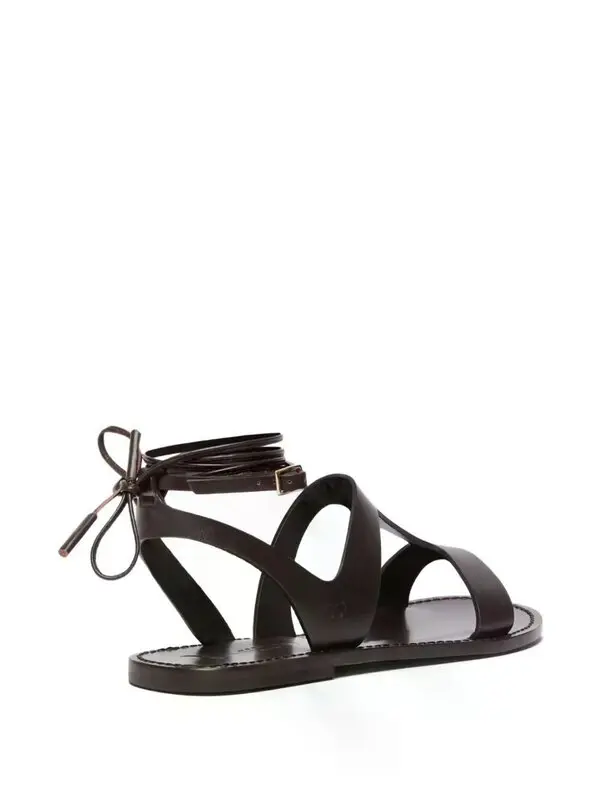 Max Mara Leather Flap Sandals