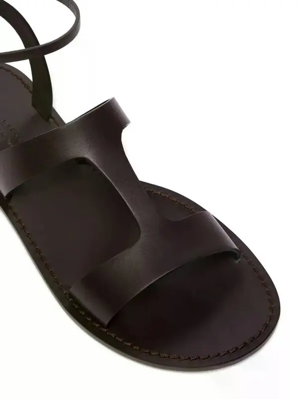 Max Mara Leather Flap Sandals