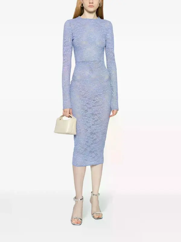 FLEUR DU MAL Le Stretch Lace Midi Dress