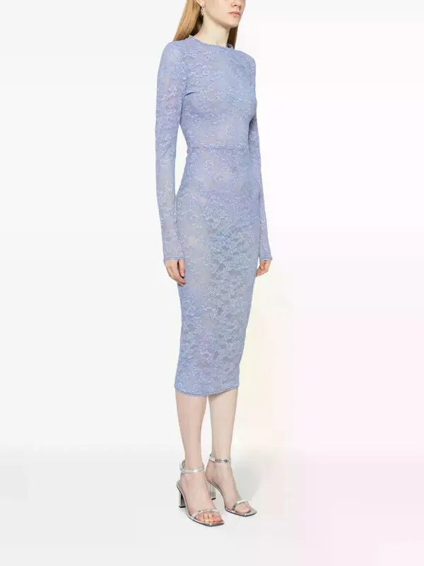 FLEUR DU MAL Le Stretch Lace Midi Dress