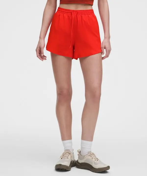 Lululemon Pace Rival High-rise Short 3" With Drawstring And Pockets - Cherry Ember