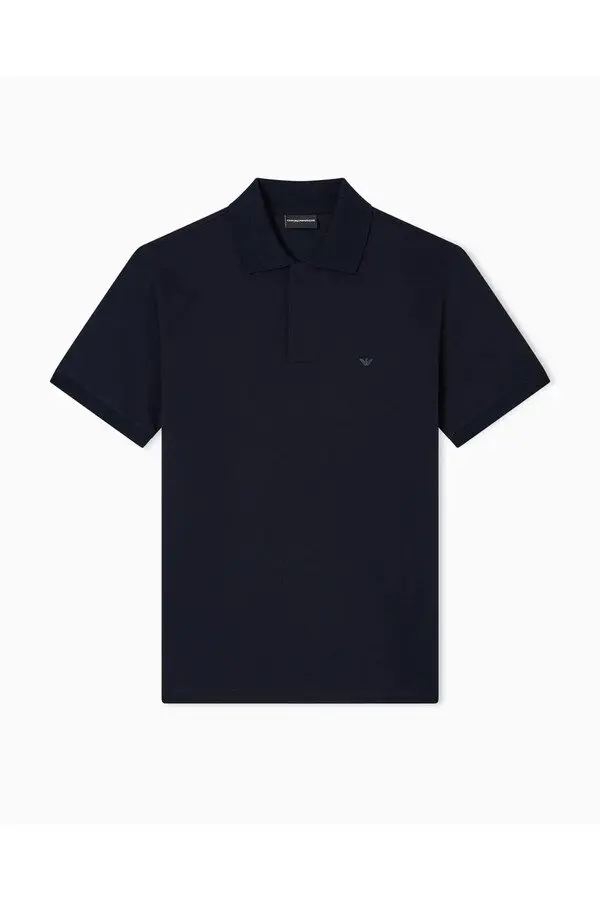 Emporio Armani Travel Essentials Piqué Polo Shirt - Navy