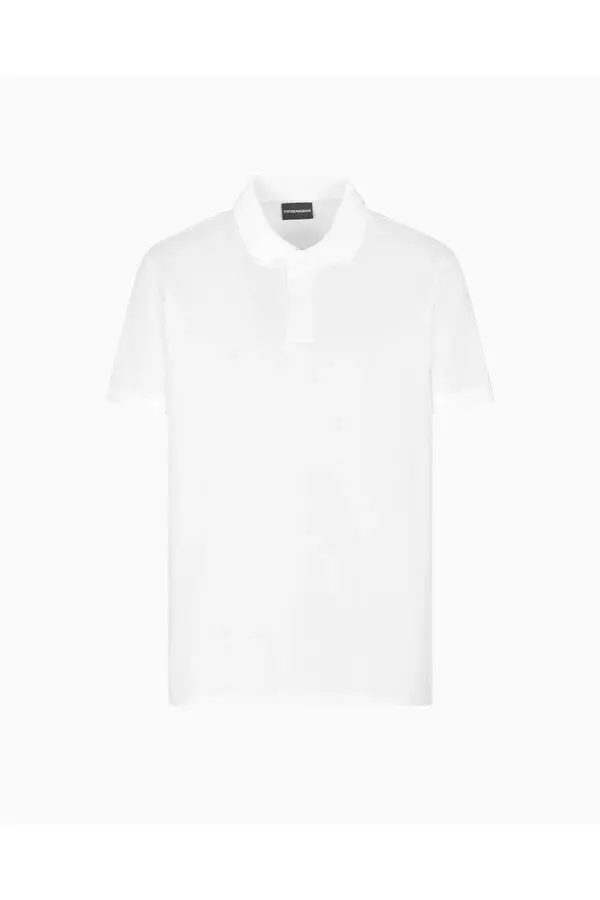 Emporio Armani Travel Essentials Piqué Polo Shirt - White