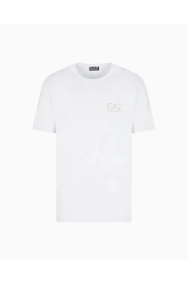 Emporio Armani Gold Label Short-sleeved T-shirt In A Viscose Blend - White